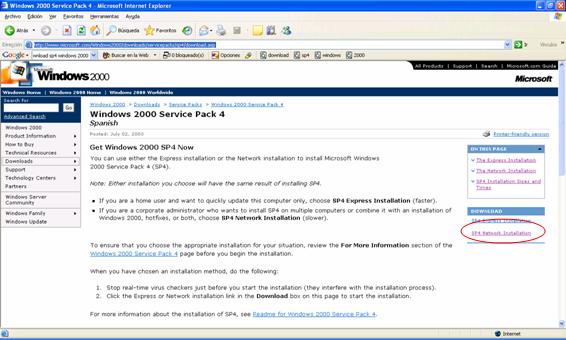 Configuración de Windows 2000 Server