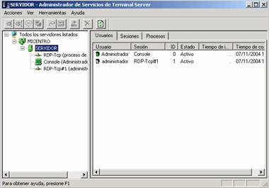 Ejecución de la conexión a escri